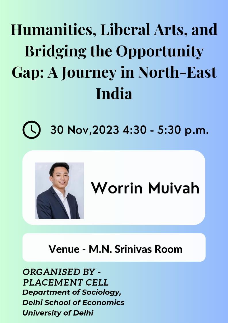 PLACEMENT CELL TALK: “Humanities, Liberal Arts, and Bridging the ...